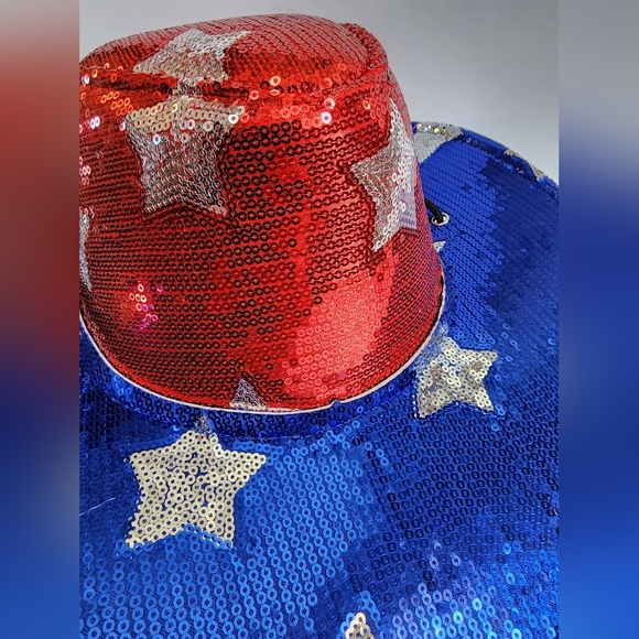 unbranded | Accessories | Patriotic Sequin Sparkle Cowboy Cowgirl Hat ...
